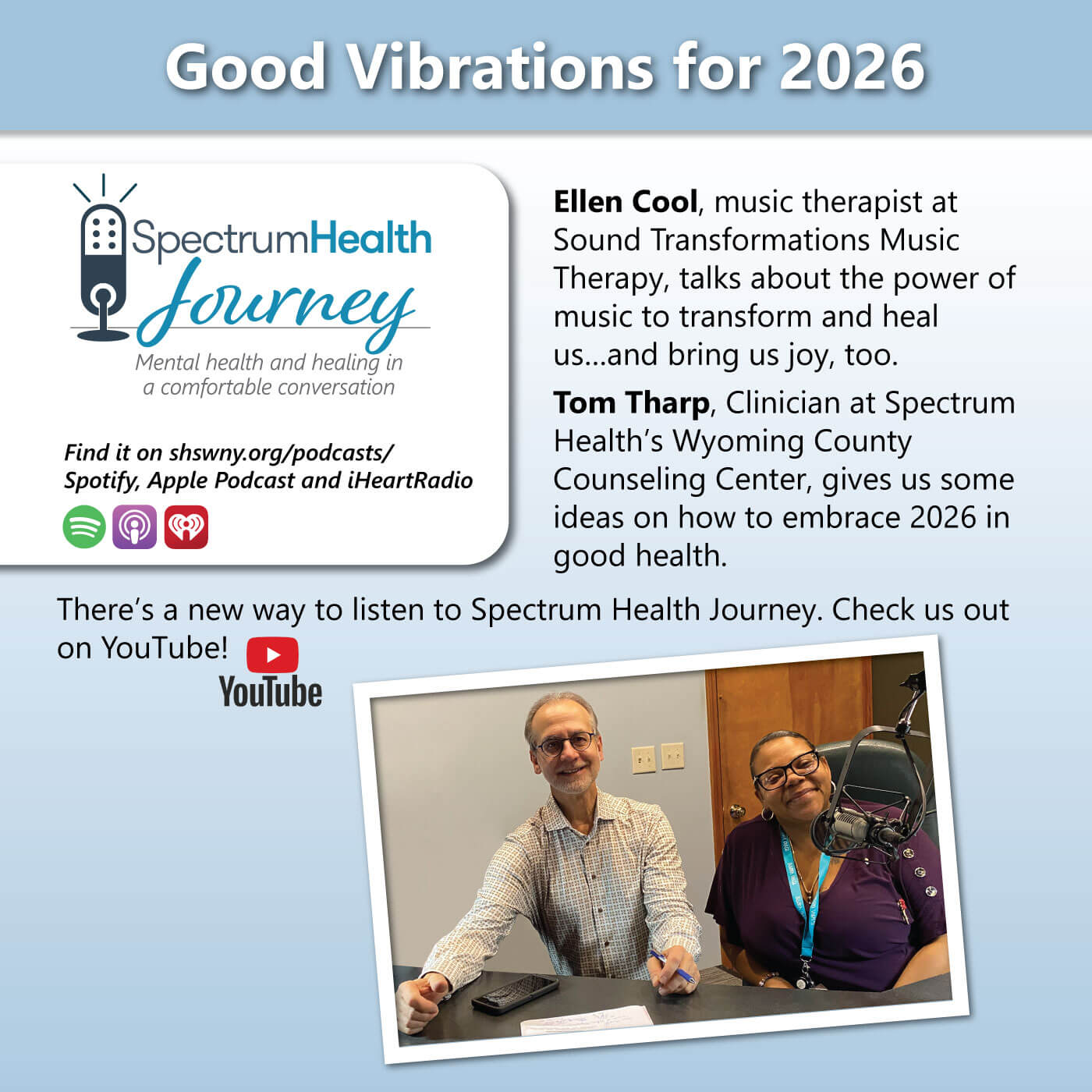 Podcast: Spectrum Health Journey — Good Vibrations for 2026